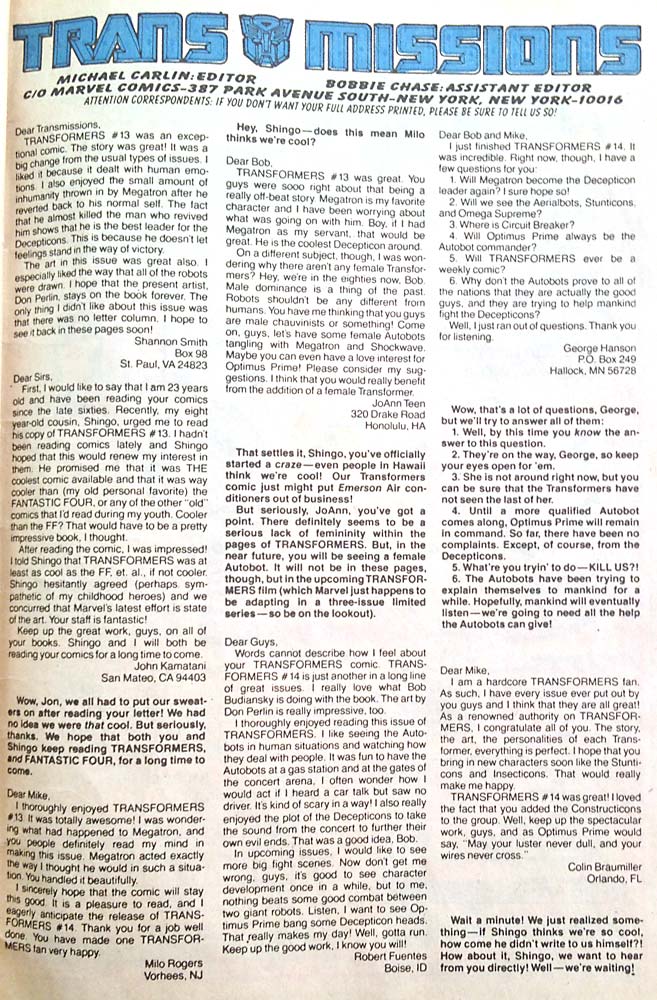 Transformers Review Issue 18: The Bridge to Nowhere! - YOSHICAST