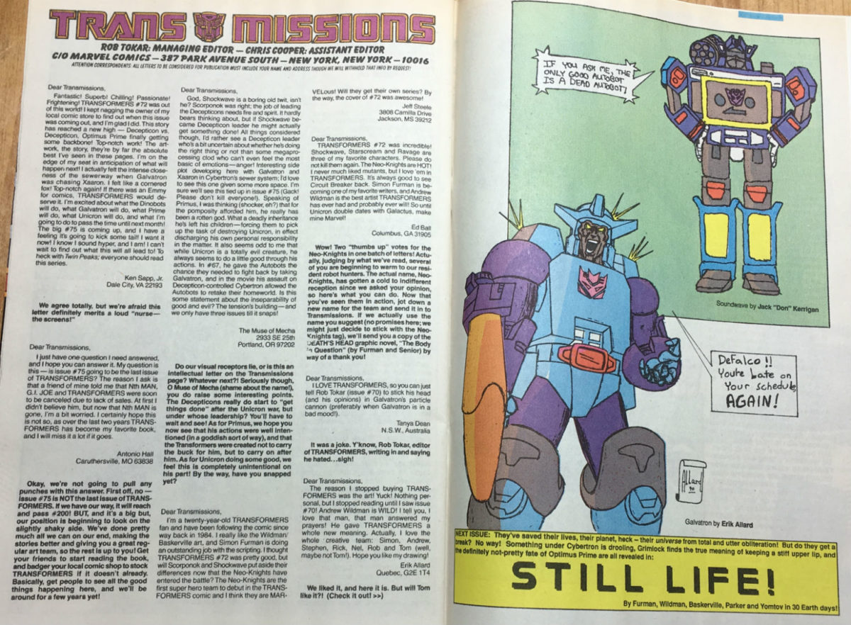 Transformers Review ISsue 75: On the Edge of Extinction! - YOSHICAST